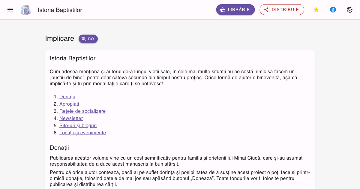 Implicare | Istoria Baptiștilor